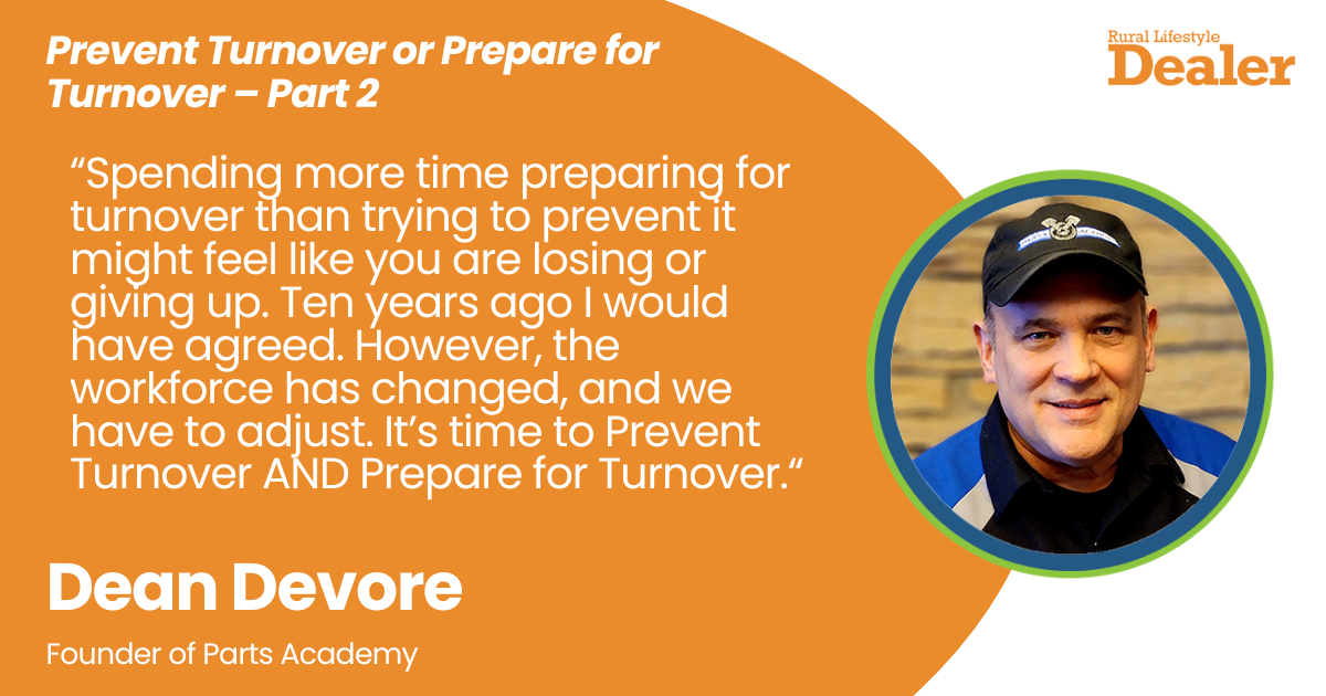 Prevent Turnover or Prepare for Turnover – Part 2