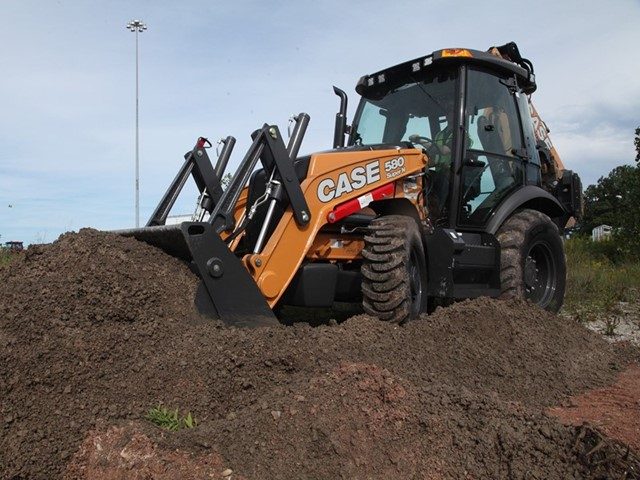Case Backhoe Digging