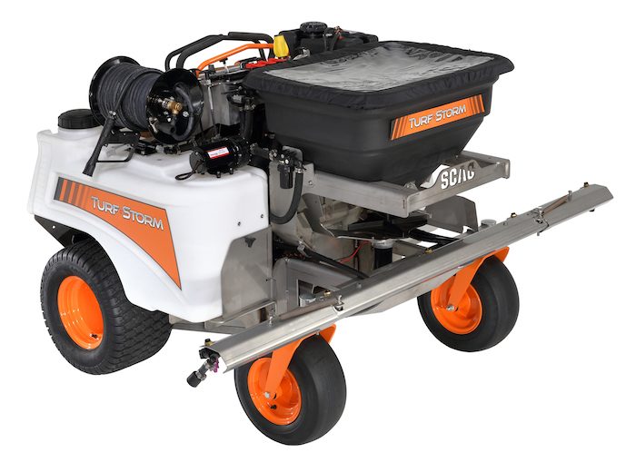 Scag Power Equipment Turf Storm Stand-On Spreader-Sprayer | Farm Equipment