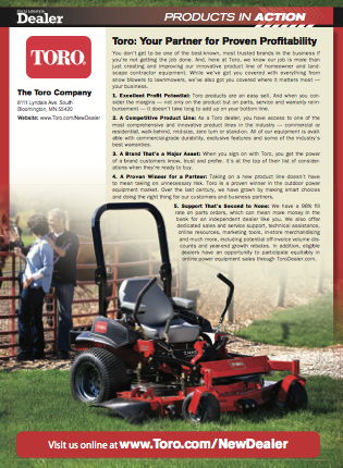 Products in Action, Spring 2016: The Toro Company | Rural Lifestyle Dealer